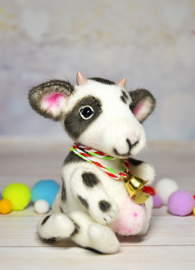 Miniature Cow Toy Stuffed Cow Plush Cow Toy for Blythe - Etsy