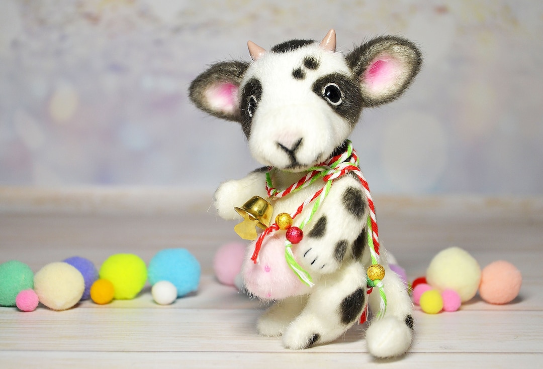 Miniature Cow Toy Stuffed Cow Plush Cow Toy for Blythe - Etsy