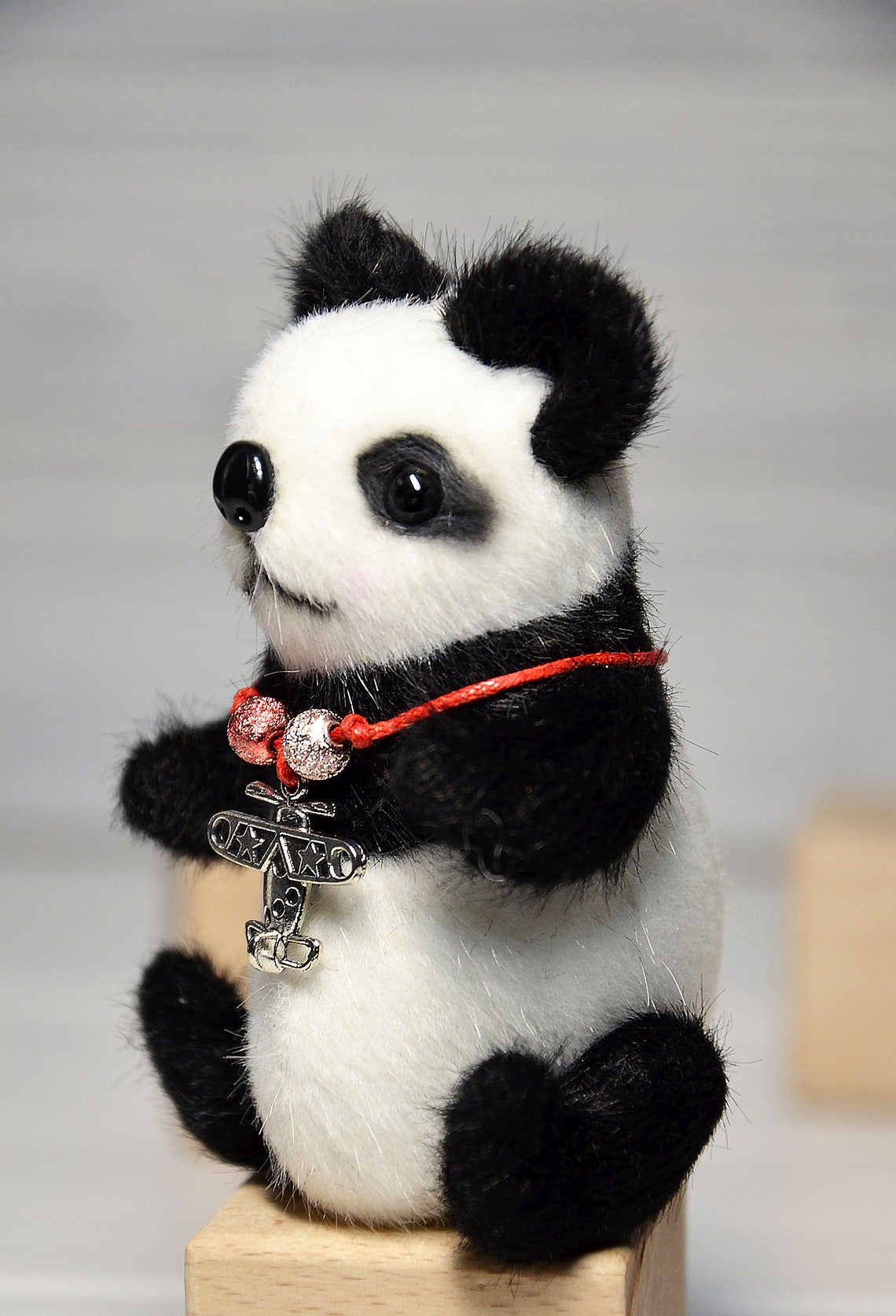 Miniature Panda Bear Artist Panda Toy Stuffed Panda - Etsy