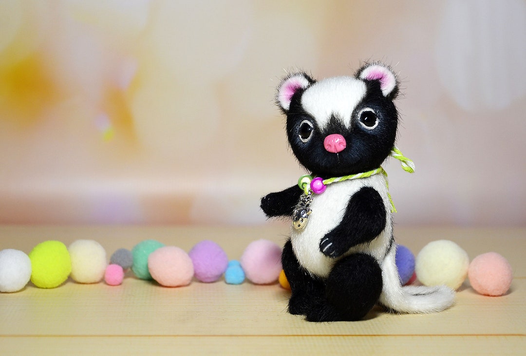 Mini Skunk Toy Stuffed Skunk Puppet Companion Doll - Etsy