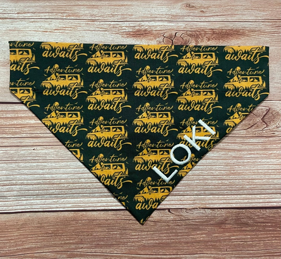 Adventure Awaits Bandana , 4x4 Dog Bandana, Off-road Bandana, Paw Print ...