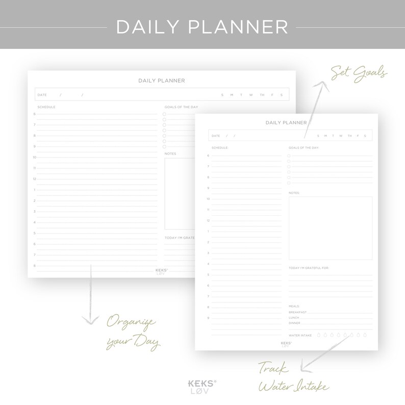 Time Management Planner & Goal Setting Bundle - Project Tracker Daily ...