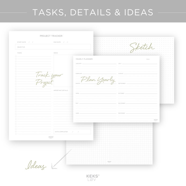 Time Management Planner & Goal Setting Bundle - Project Tracker Daily ...