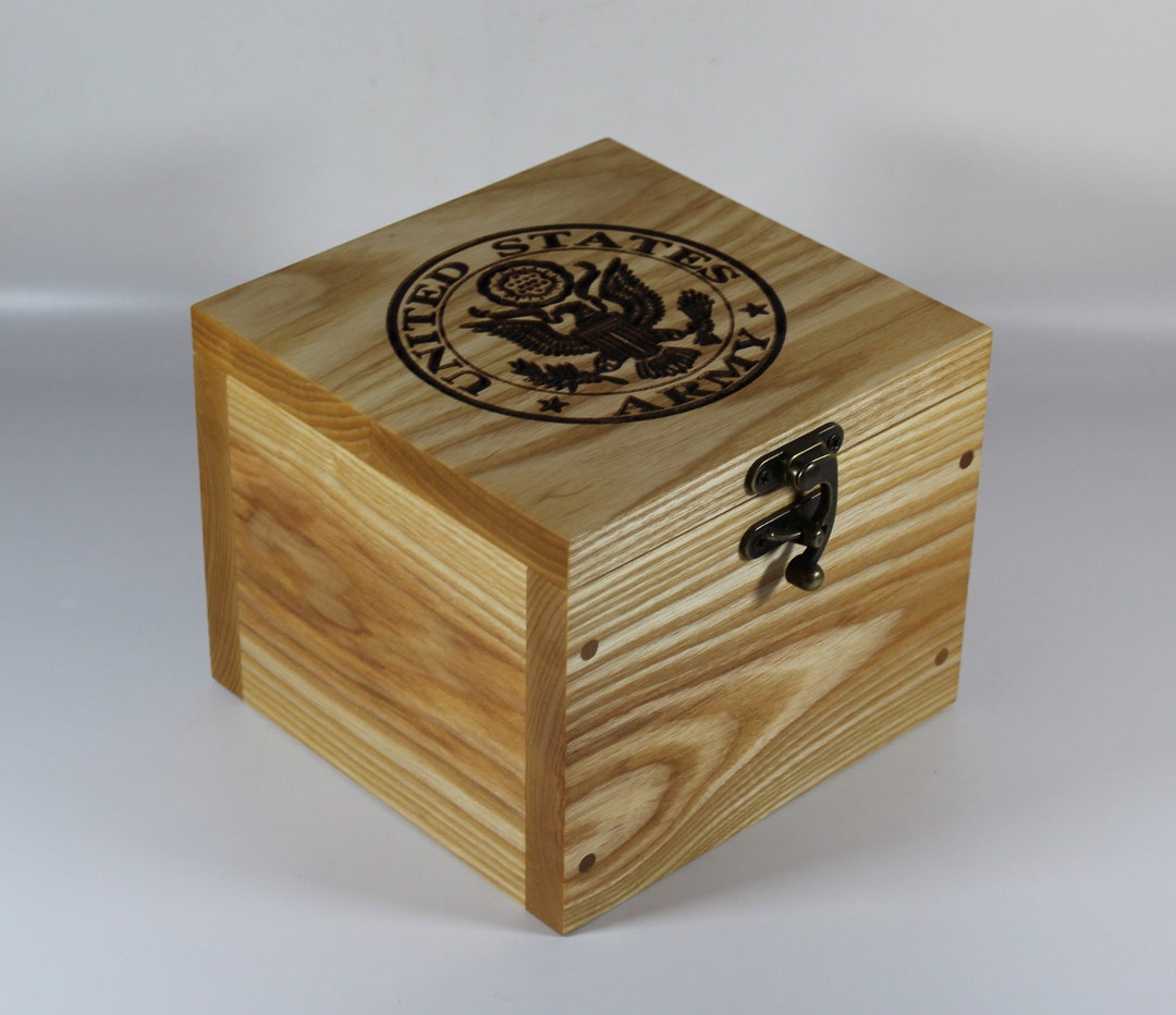 2207 Handmade US Army Keepsake Box Engraved Lid - Etsy