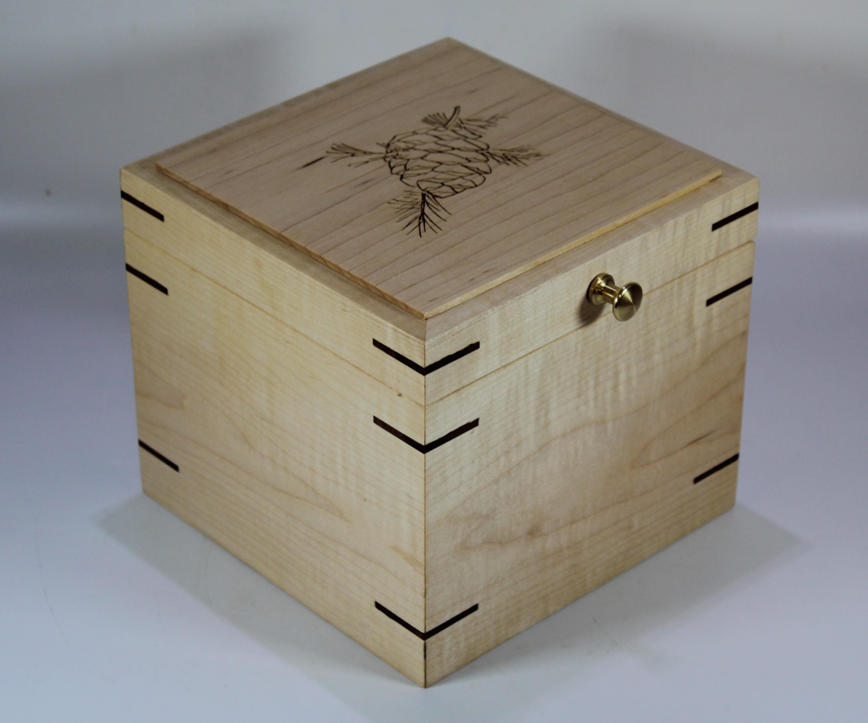 2498 Handcrafted Wooden Keepsake Box Made From Curly Maple - Etsy