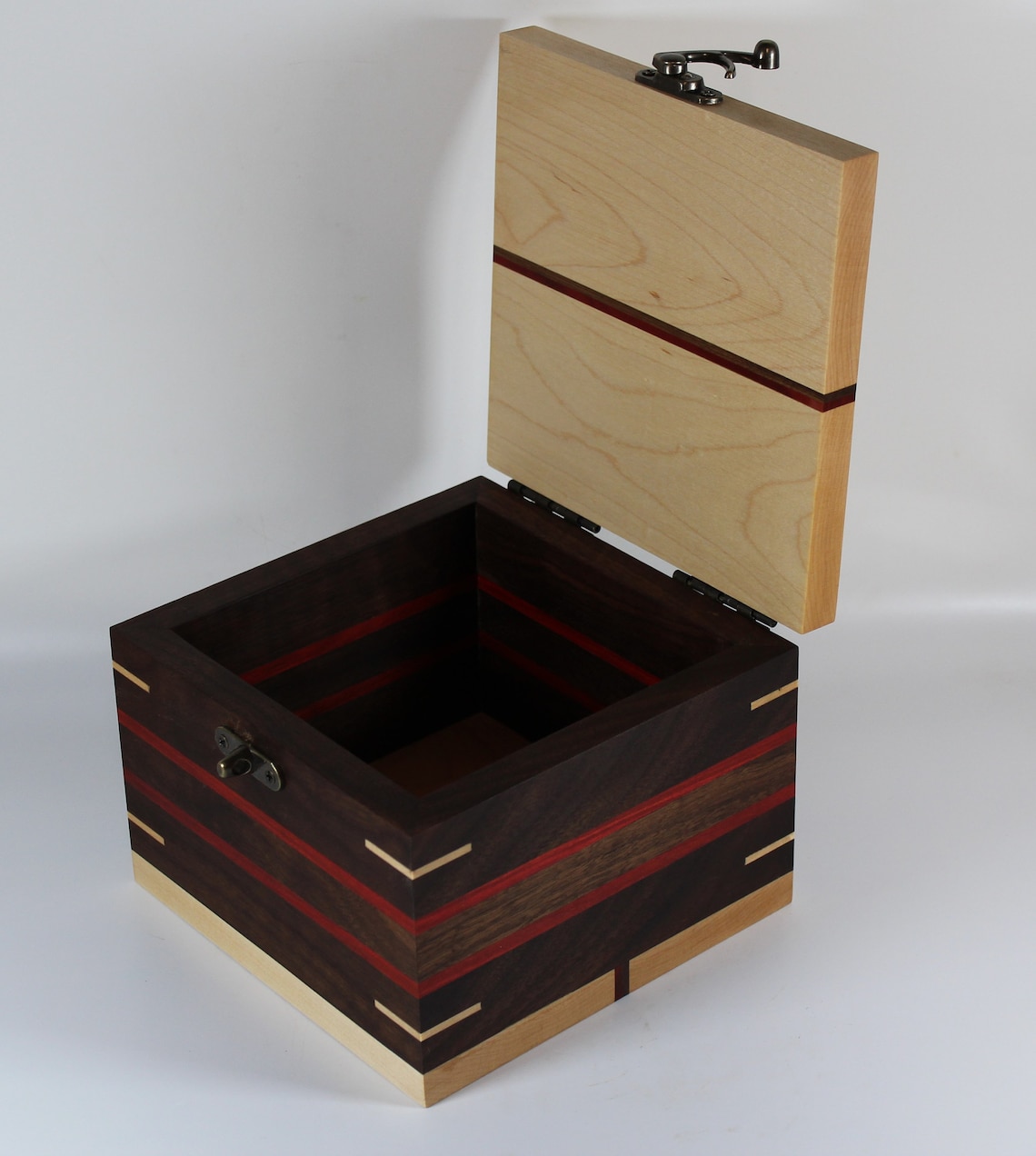 2148 Handcrafted Keepsake Box Black Walnut and Maple - Etsy