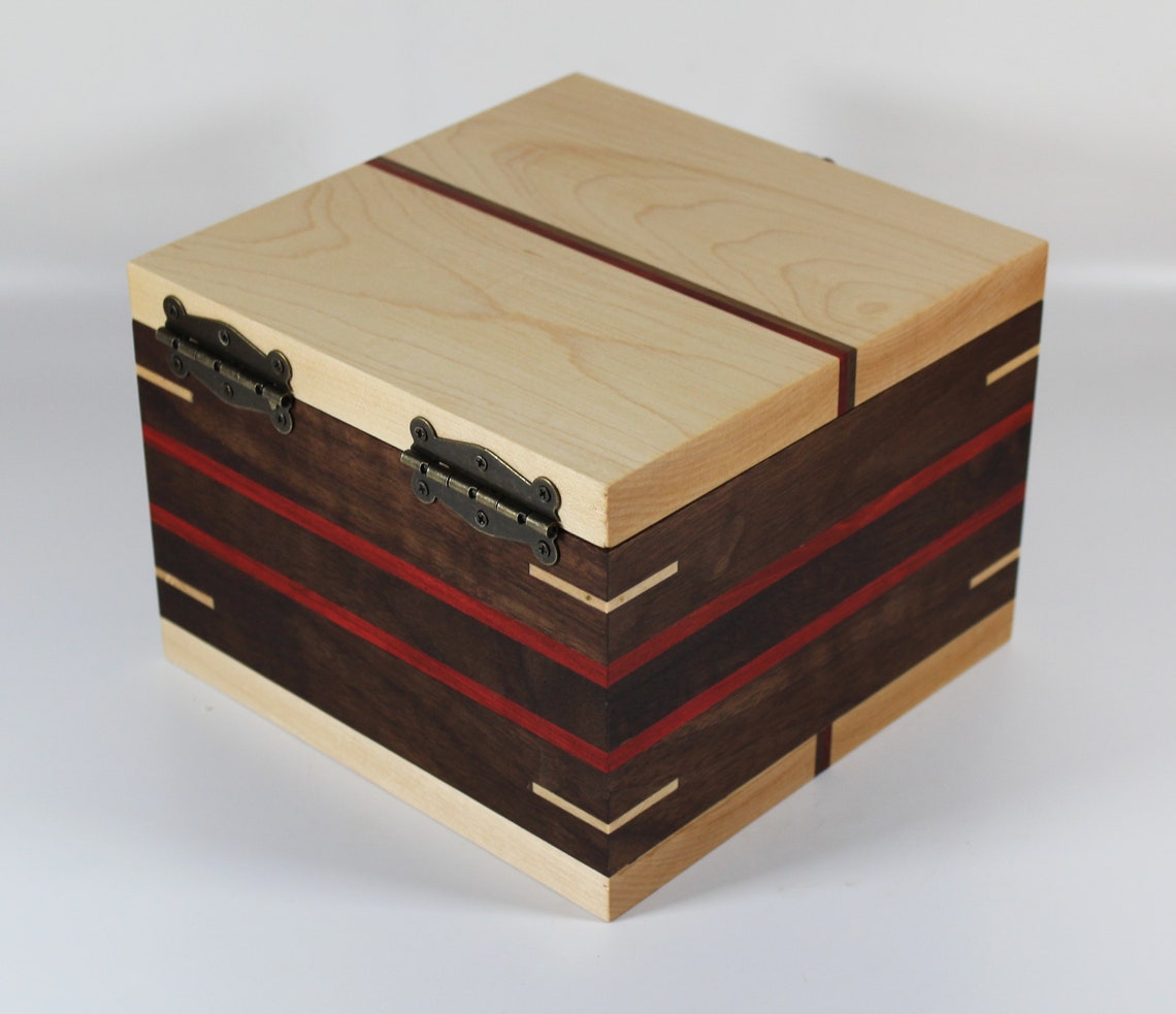 2148 Handcrafted Keepsake Box Black Walnut and Maple - Etsy