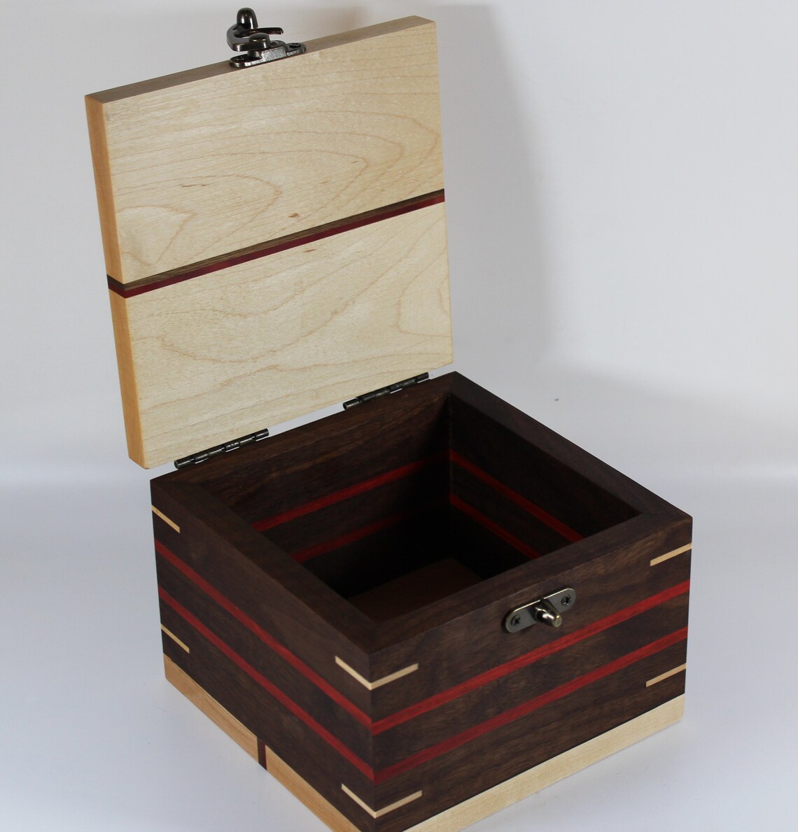 2148 Handcrafted Keepsake Box Black Walnut and Maple - Etsy
