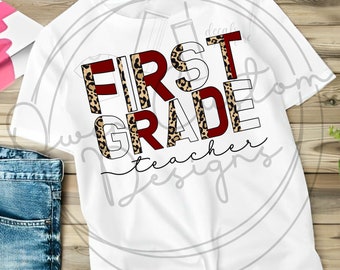 First Grade Teacher SVG Teacher Shirt Design SVG 1st Grade - Etsy