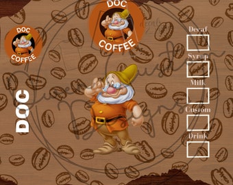Sleepy Before Coffee Tumbler Design | Seven Dwarfs Coffee Wrap | 20 Oz ...