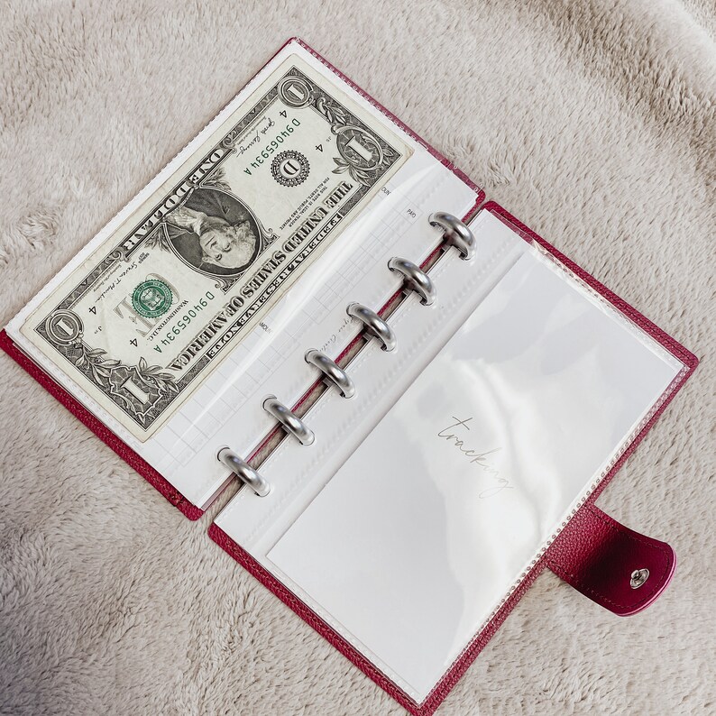 Cash Wallet System With Cash Wallet Envelope Vegan Leather - Etsy