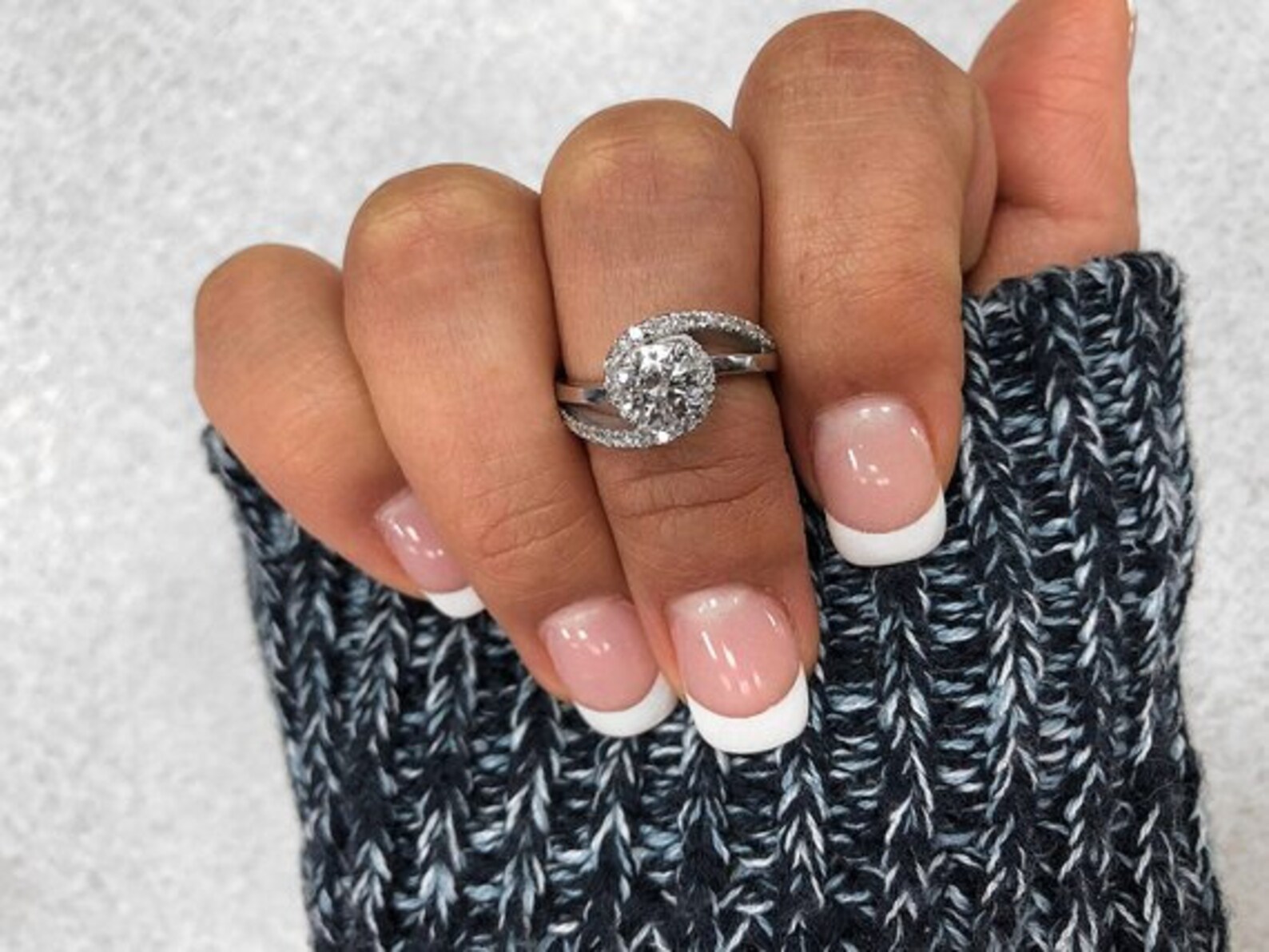 1.20CT. T.W Bypass Diamond Engagement Ring Split Shank - Etsy