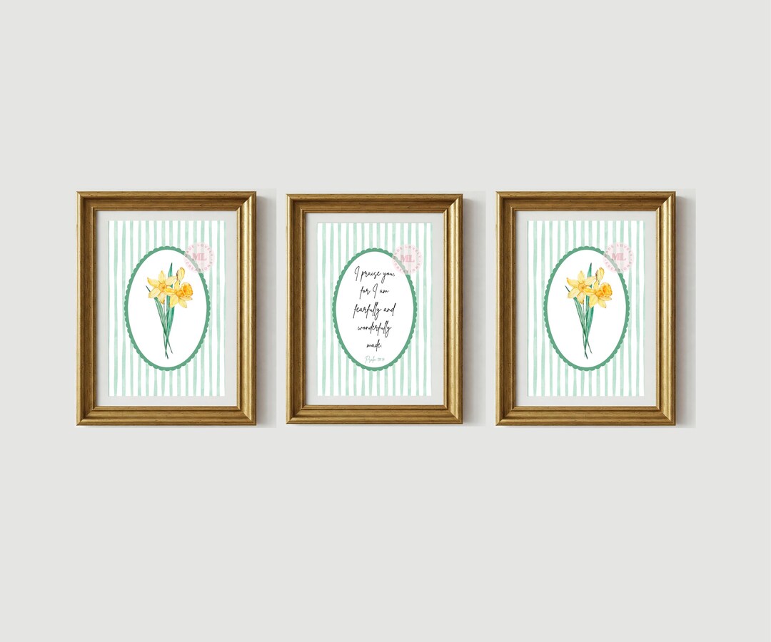 March Birth Month Flower With Bible Scripture Print, Marigold ...