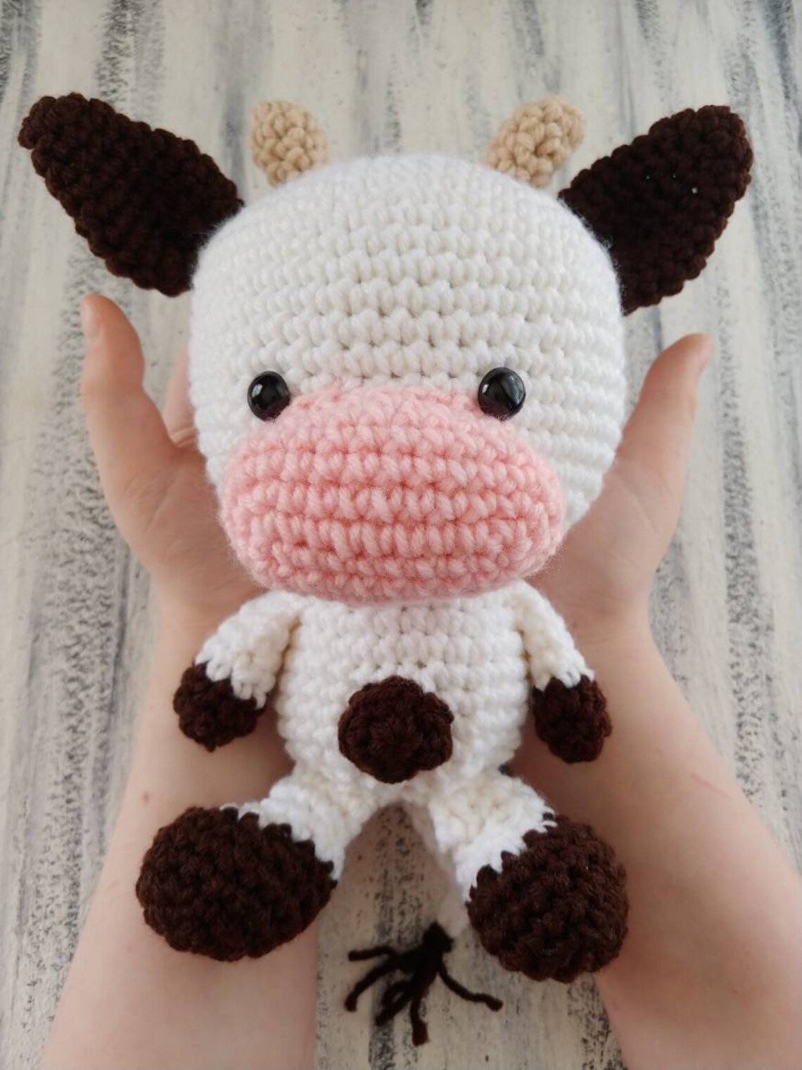 Crocheted Baby Cow Plush Crochet Stuffed Animal Calf Farm - Etsy Hong Kong