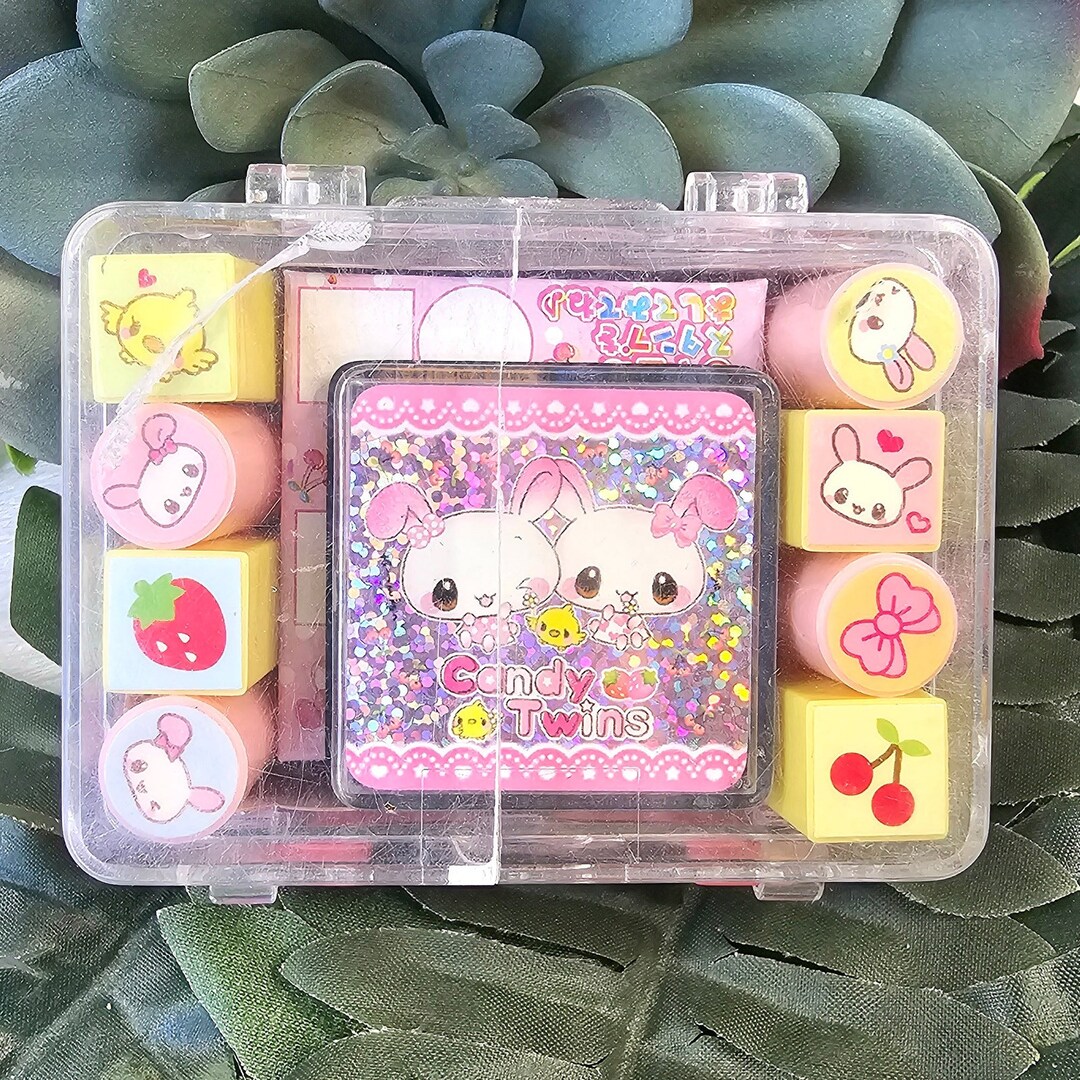 Candy Twins Kawaii Stamp Set Stampers Japan Retro Collectible Gifts ...