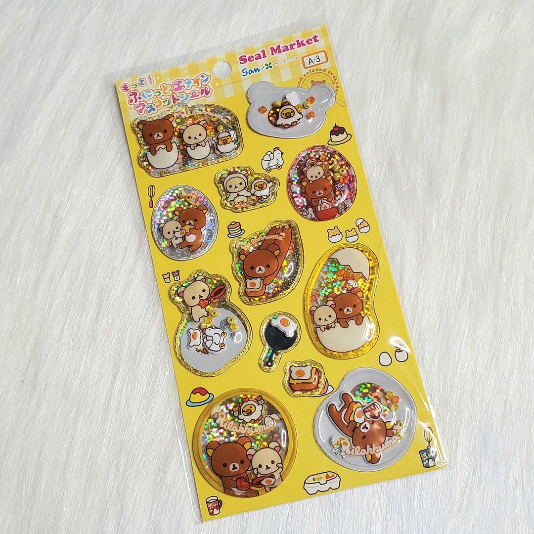 San-x Rilakkuma Stickers Sticker Sheet Shaka Shaker Kawaii Japan - Etsy