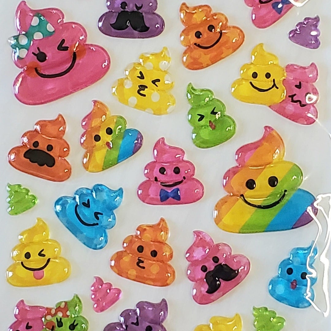 Mind Wave Rainbow Poo Stickers: Kawaii Japan Collectible - Etsy