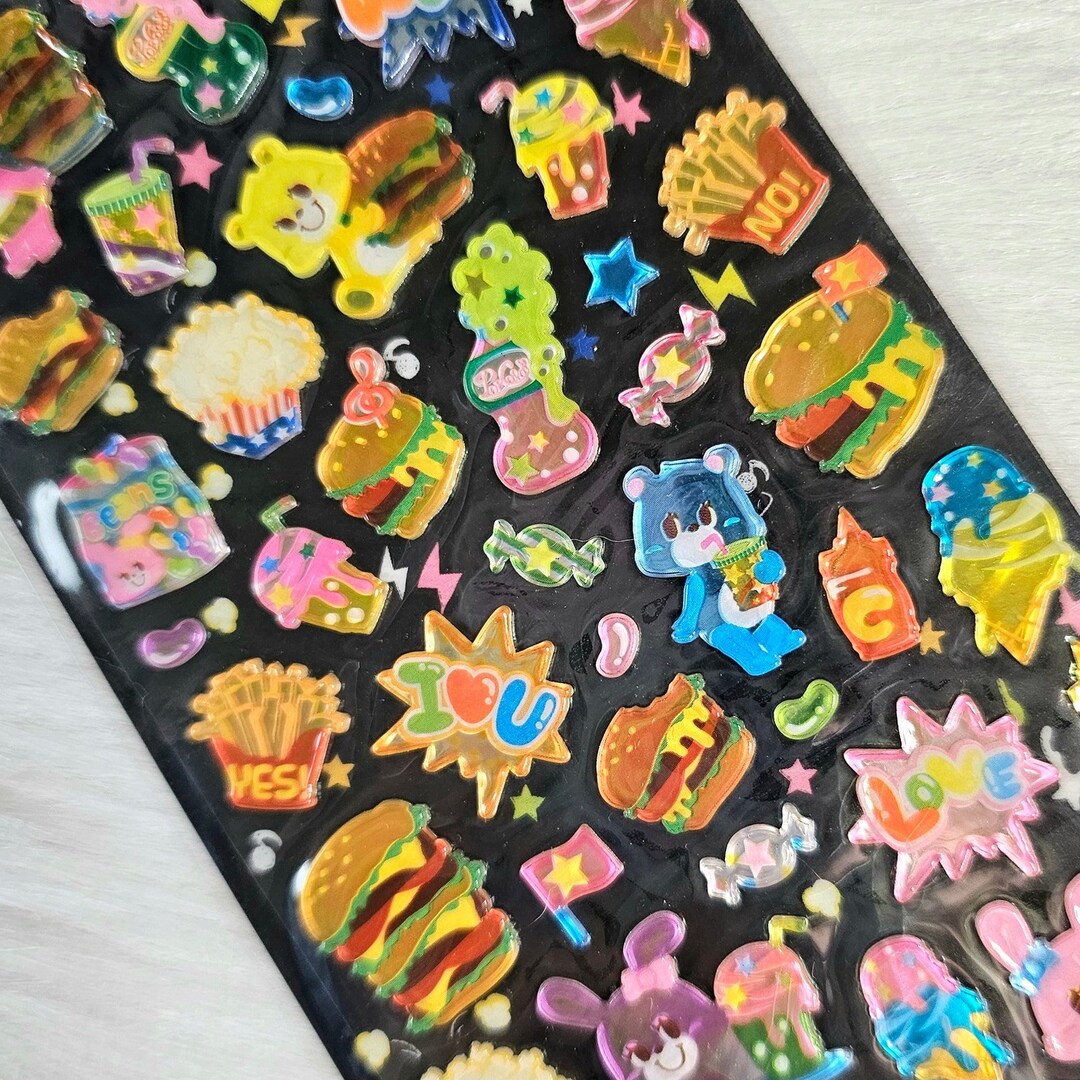 Kawaii Junk Food Stickers Sticker Sheet Japan Collectible Cute Gifts - Etsy