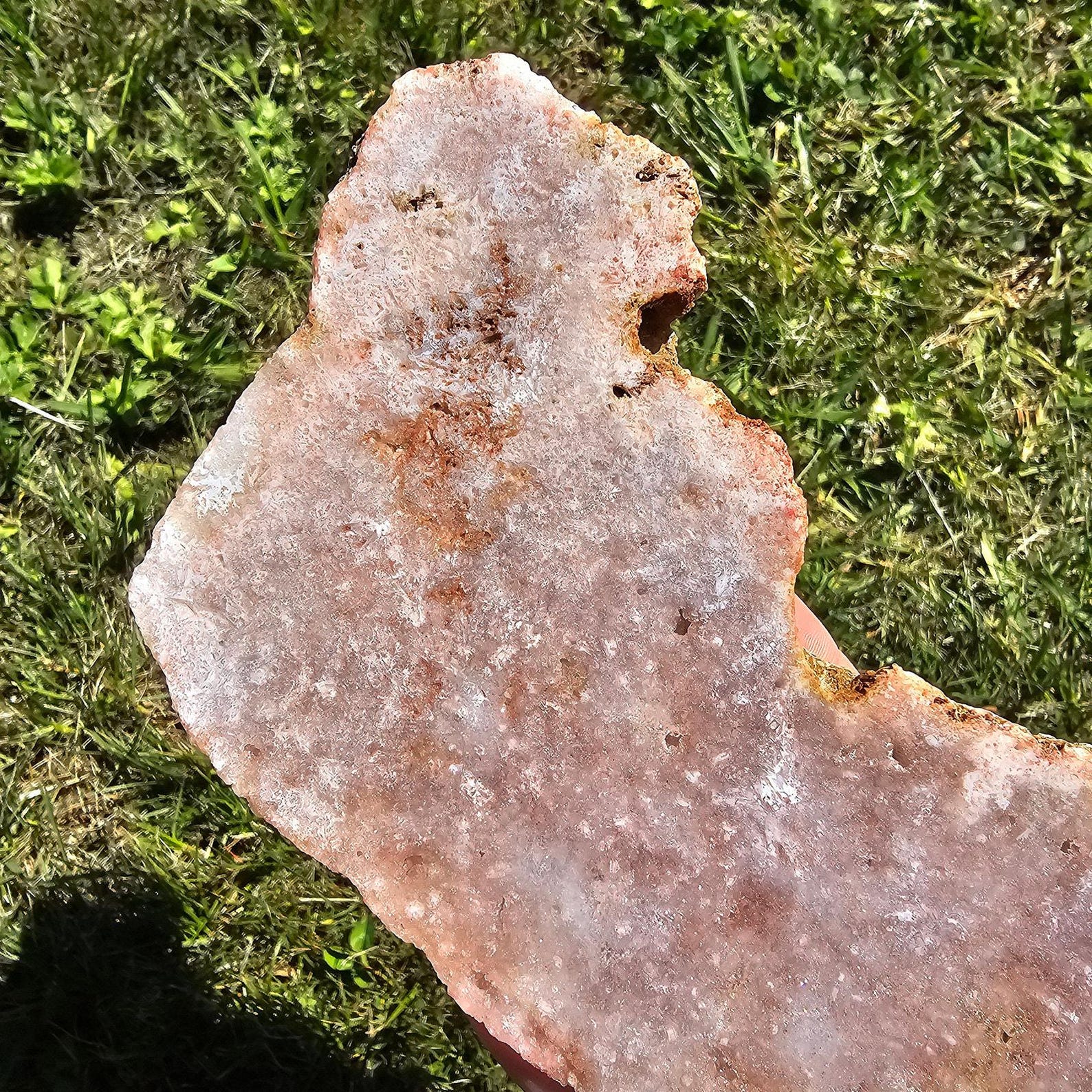 Large Pink Amethyst Slab Slice Crystals Minerals Druzy Cave Collectible ...
