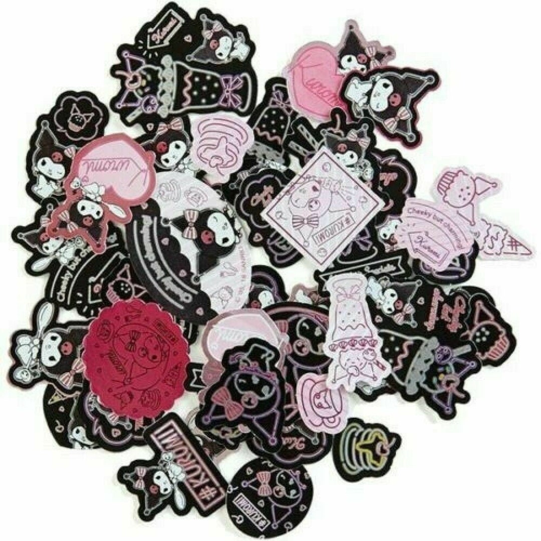 Sanrio Original Kuromi Kawaii Stickers Sack Sticker Flakes Japan 2018 ...