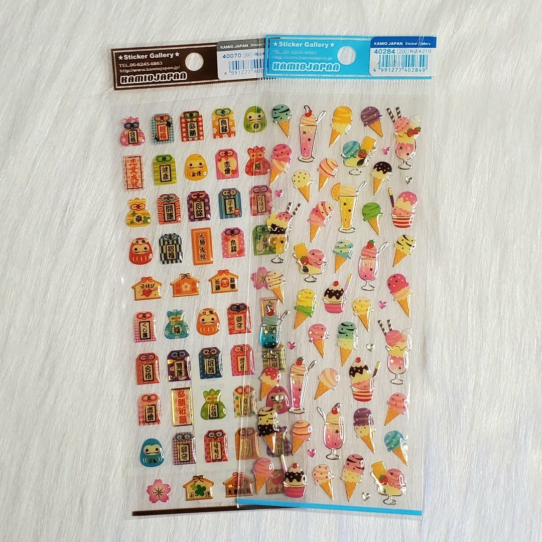 Kawaii Sweets Good Luck Stickers Sticker Sheet LOT 2 Kawaii Japan ...