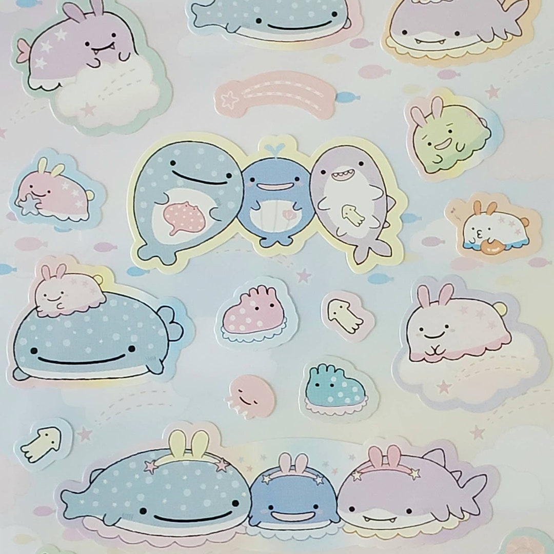 San-x Jinbesan Umiusagi Kawaii Sticker Sheet Stickers - Etsy Singapore