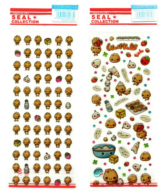Cream Puff Seal Collection Sticker Sheet LOT Japan Kawaii Food | Etsy