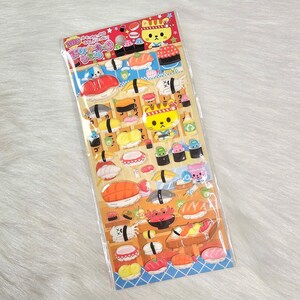 Nyan Sushi Puffy Stickers Sticker Sheet Lemon Co. Kawaii Japan - Etsy