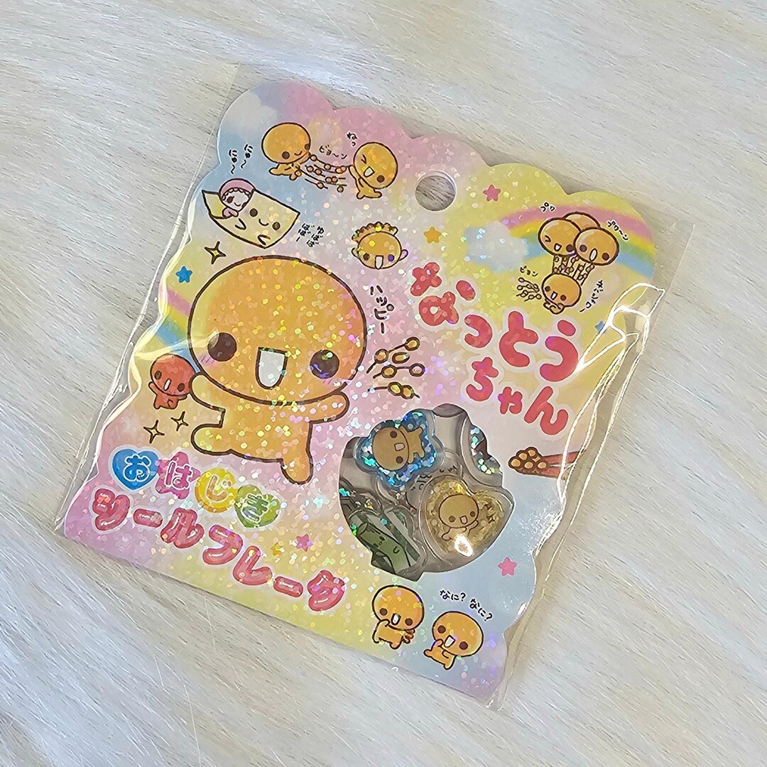 Natto Chan Heisei Ohajiki Marble Flake Stickers Kawaii Japan Collectible - Etsy