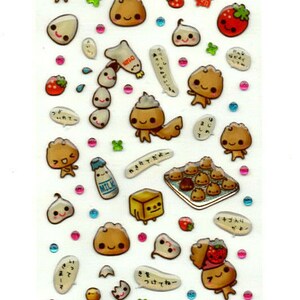 Cream Puff Seal Collection Sticker Sheet LOT Japan Kawaii Food | Etsy