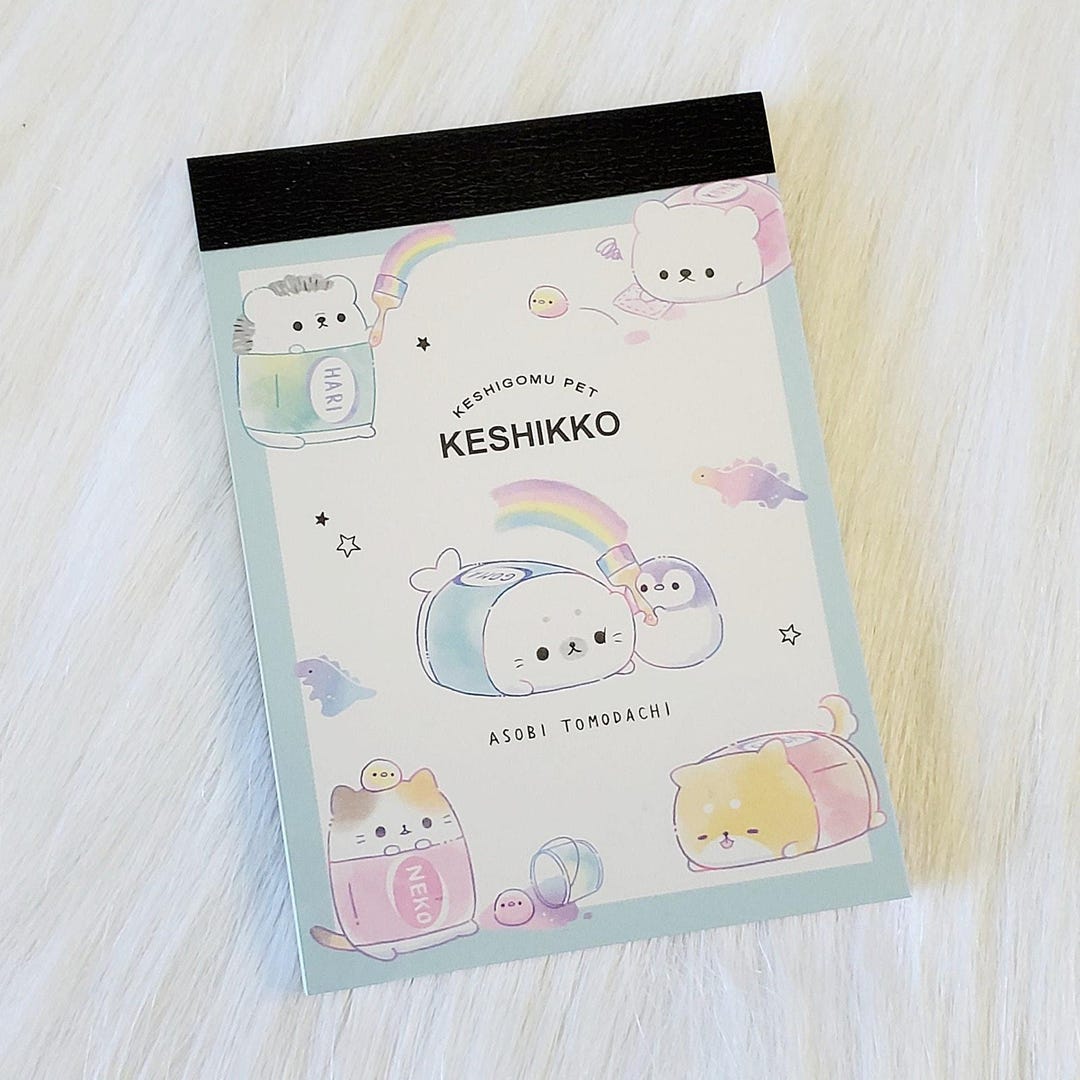Keshikko Seal Crux Mini Memo Pad Kawaii Stationery Notepad Collectible ...