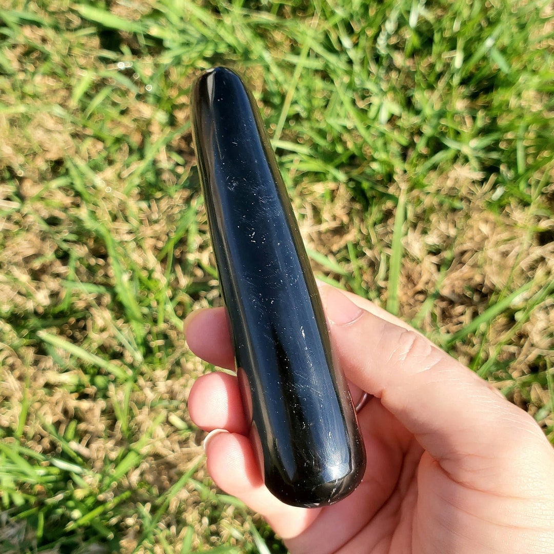 Black Obsidian Massage Wand Massage Therapy Crystal Healing Acupressure ...