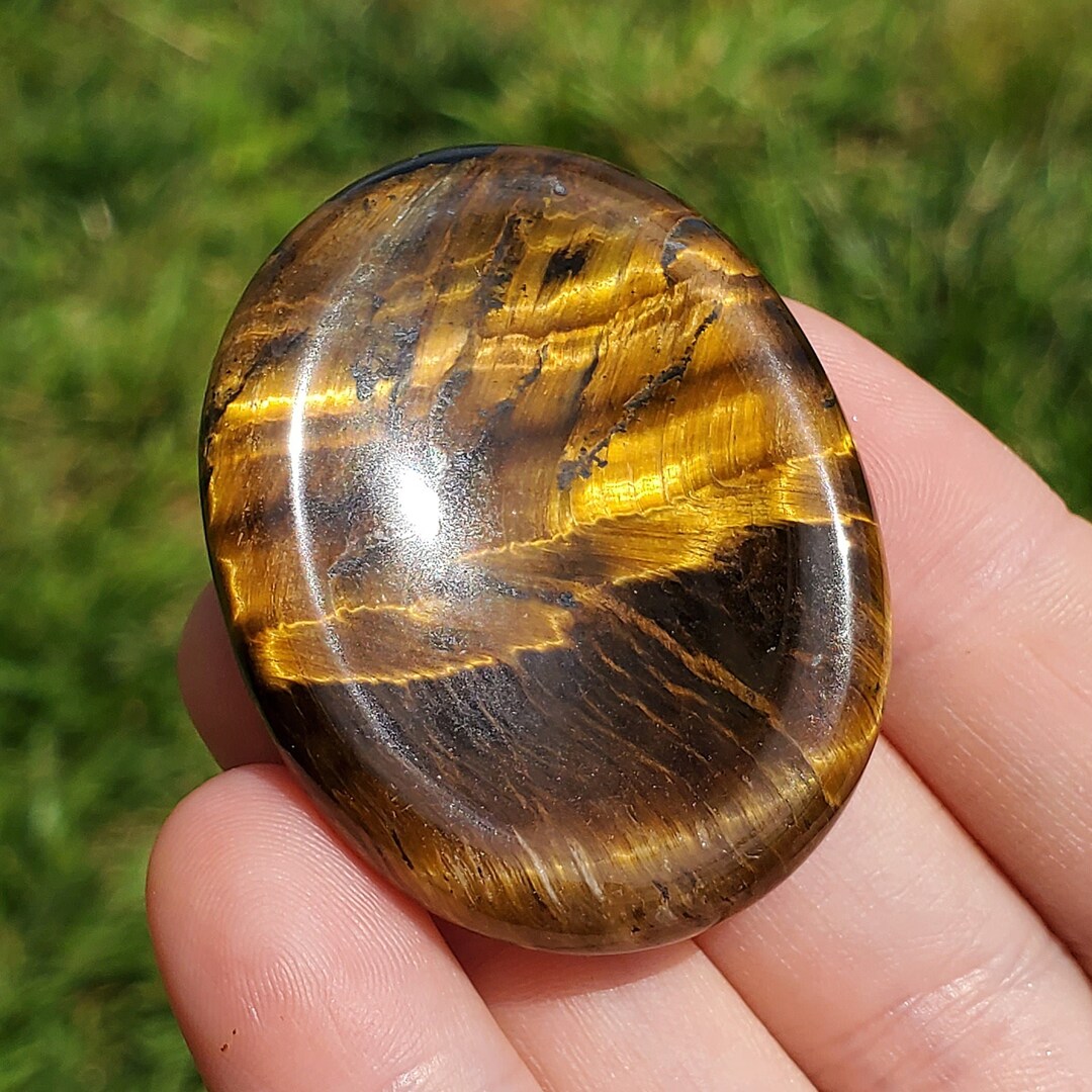 Tiger Eye Worry Stone Crystals Mineral Stones Natural BONUS - Etsy