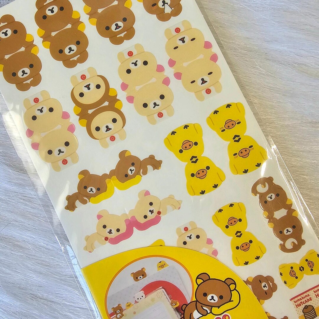 Retro San-x Rilakkuma Stickers Sticker Sheet Kawaii Japan Collectible ...