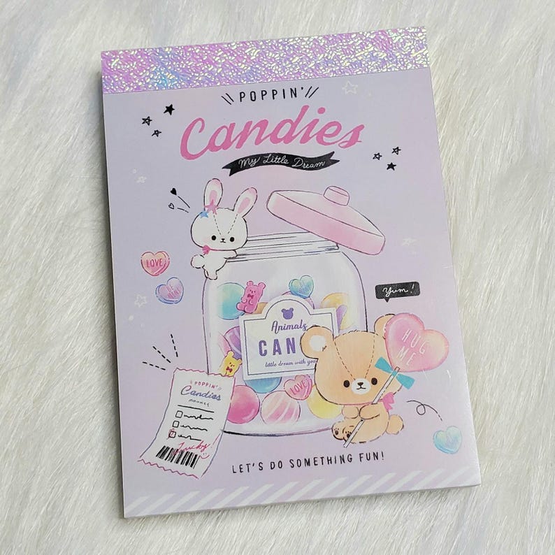 Poppin Candies Kawaii Mini Memo Pad Stationery Collectible Gifts - Etsy