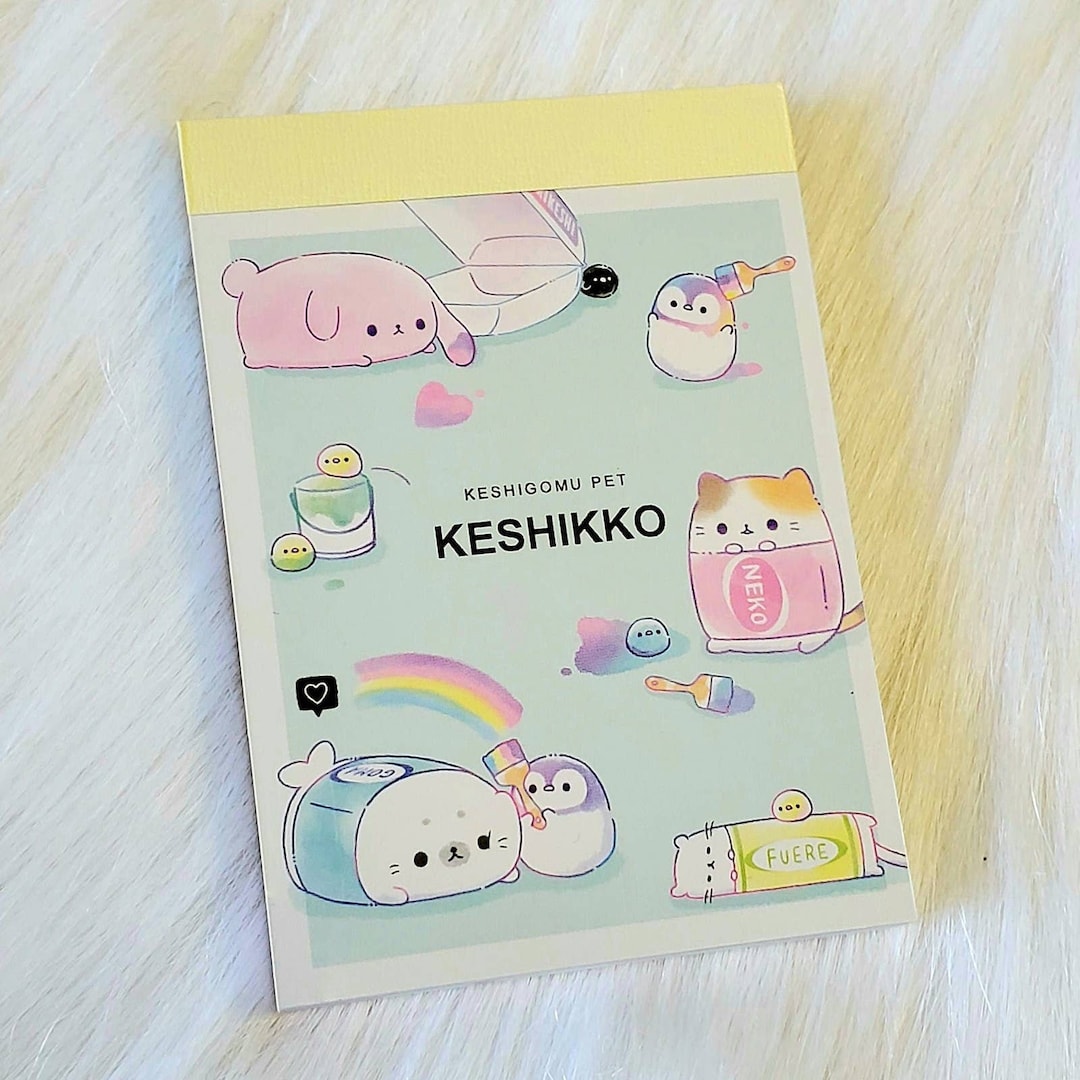 Keshikko Seal Crux Mini Memo Pad Kawaii Stationery Notepad Collectible ...