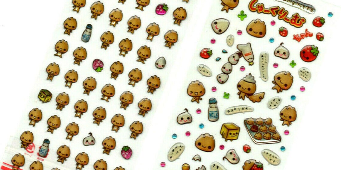 Cream Puff Seal Collection Sticker Sheet LOT Japan Kawaii Food | Etsy