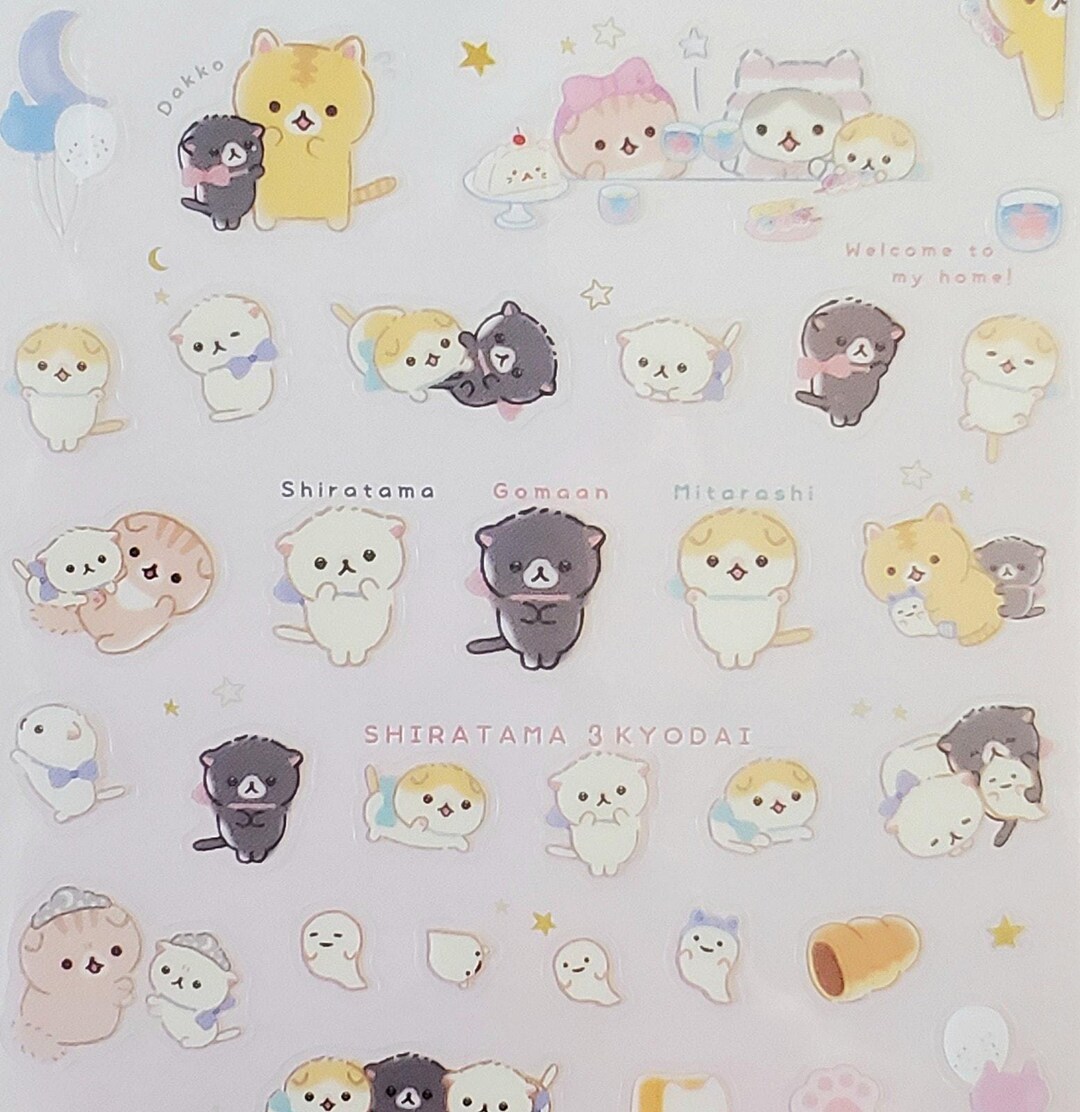 San-x Corocoro Coronya Sleepover Kittens Cat Stickers Sticker Sheet ...