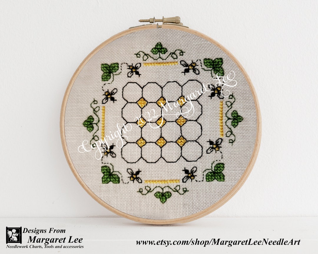 Bee A-round - Cross Stitch Pattern (INSTANT DOWNLOAD) / Counted Thread ...