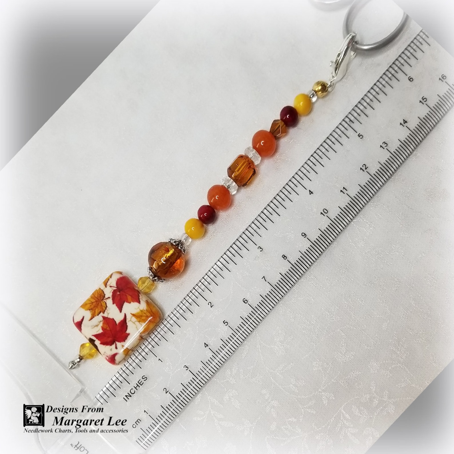 Candy Corn & Fall Leaves Scissor Fobs / Beads / Cross Stitch Accessory ...