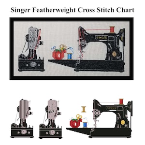 Singer Featherweight Sewing Machine - Cross Stitch Pattern (INSTANT ...