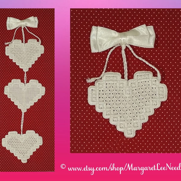 Hardanger Hearts Pattern - Etsy