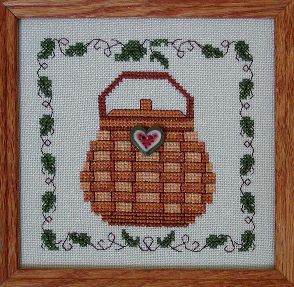 Ivy Basket Cross Stitch Pattern INSTANT DOWNLOAD / Counted - Etsy