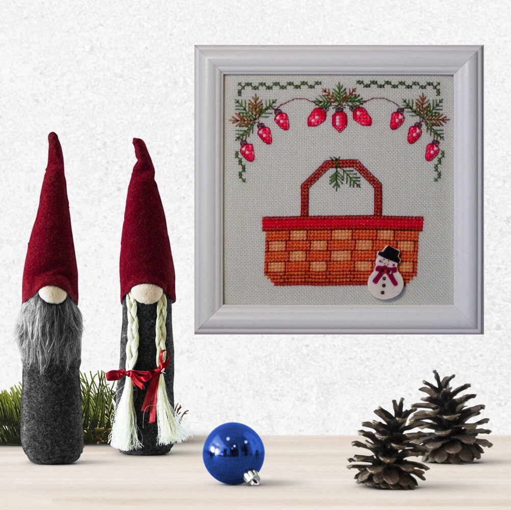 Holiday Lights Cross Stitch Pattern: Christmas Snowman (digital PDF) - Etsy