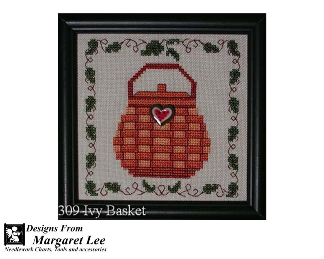 Ivy Basket - Cross Stitch Pattern (INSTANT DOWNLOAD) / Counted Thread ...