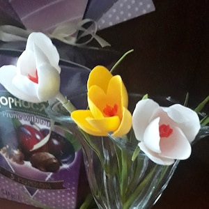 Crocus Flower Arrangement Spring Flowers Polymer Clay Flowers - Etsy