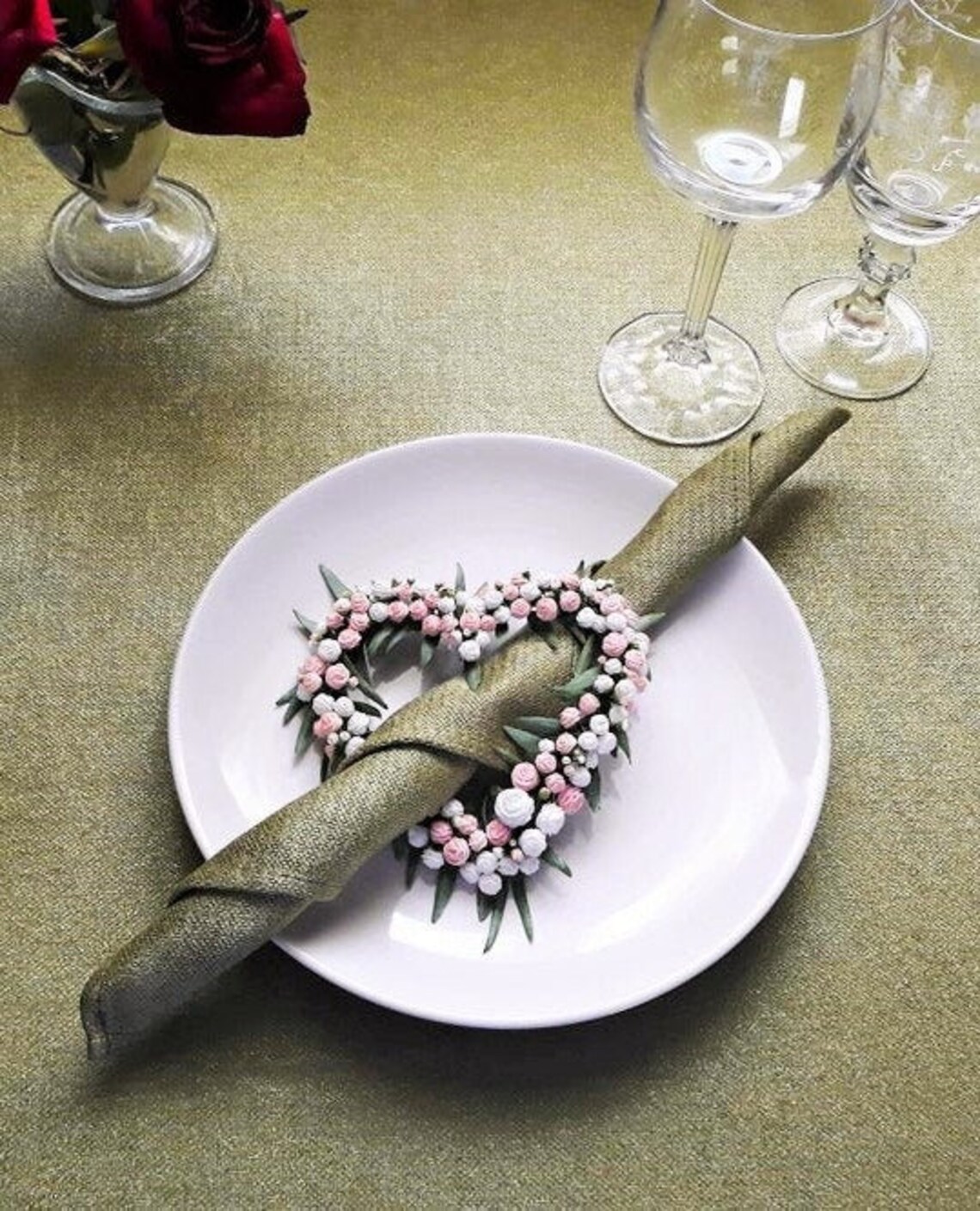 Heart of Flowers Wedding Table Decoration Flower Heart for - Etsy