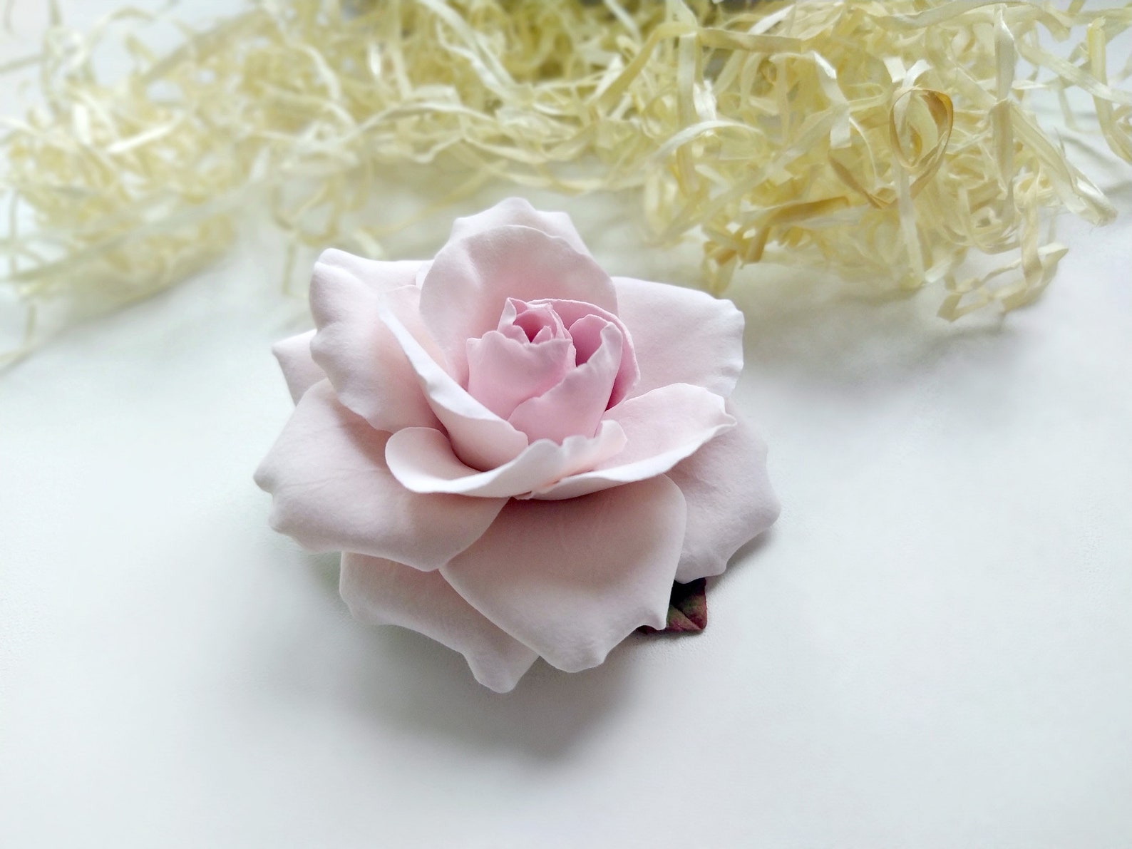 Light Pink Rose, Romantic Brooch, Brooch for Women's Shirt, Flower ...