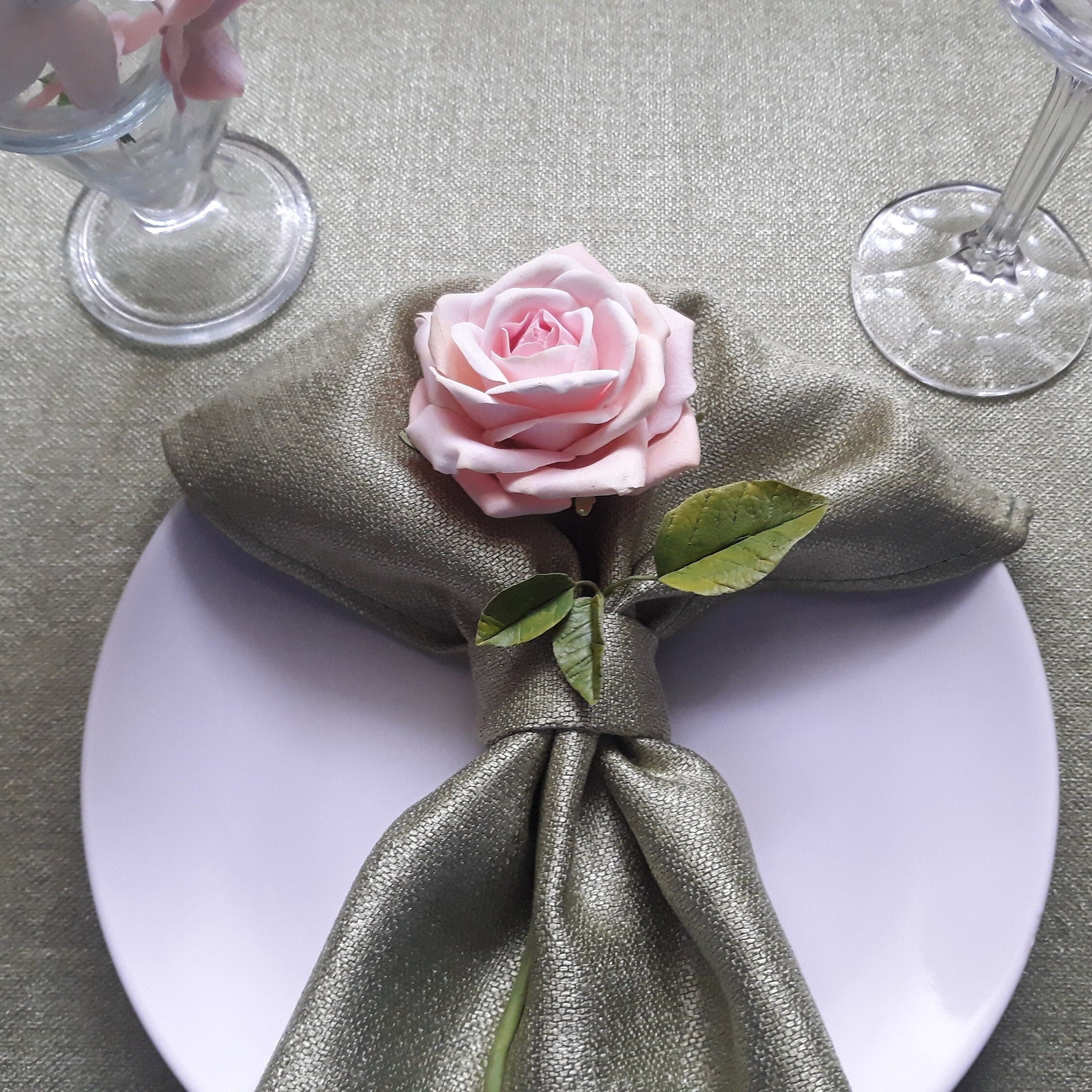 Cold Porcelain Rose Table Decoration Floral Wedding Decor Real Looking ...