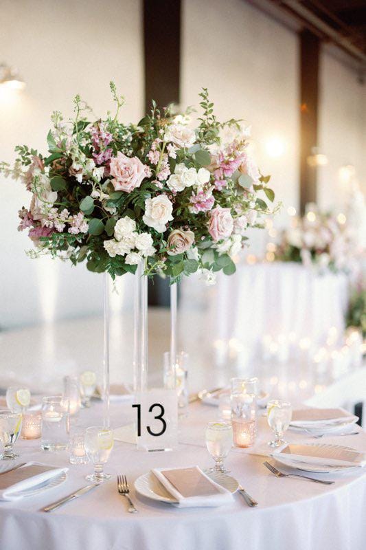 Black Acrylic Table Numbers - Custom Font - Etsy